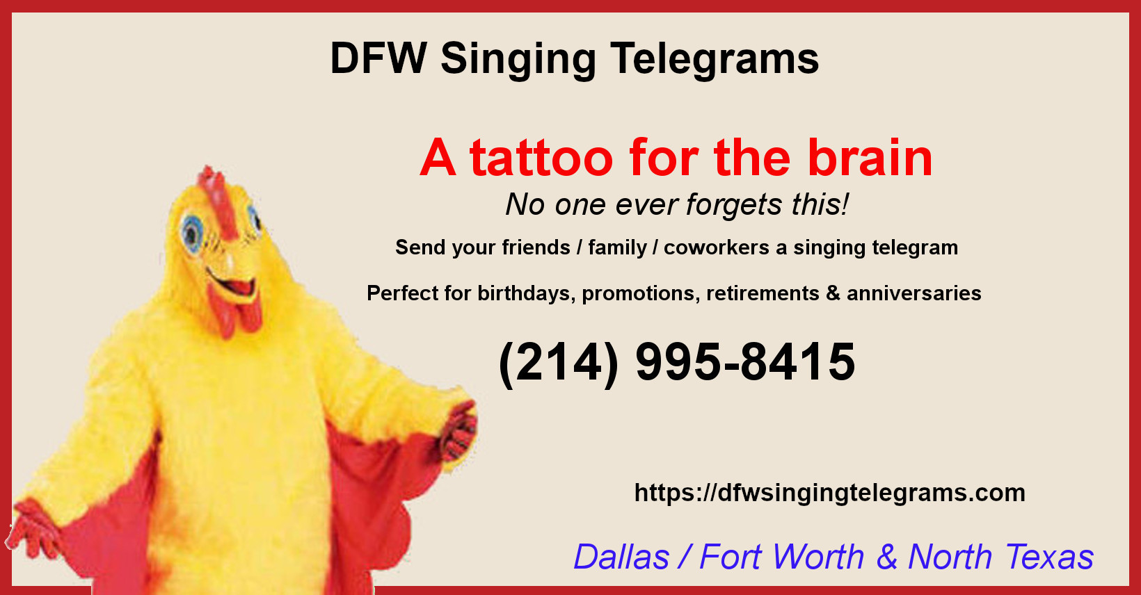 DFW Singing Telegrams – DFW Party